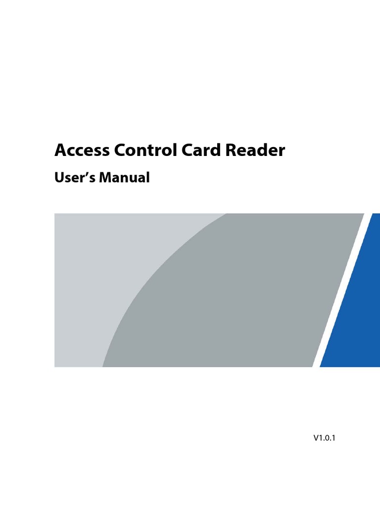 Access Control Card Reader Manual V1.0.1 | PDF | Computer Network ...