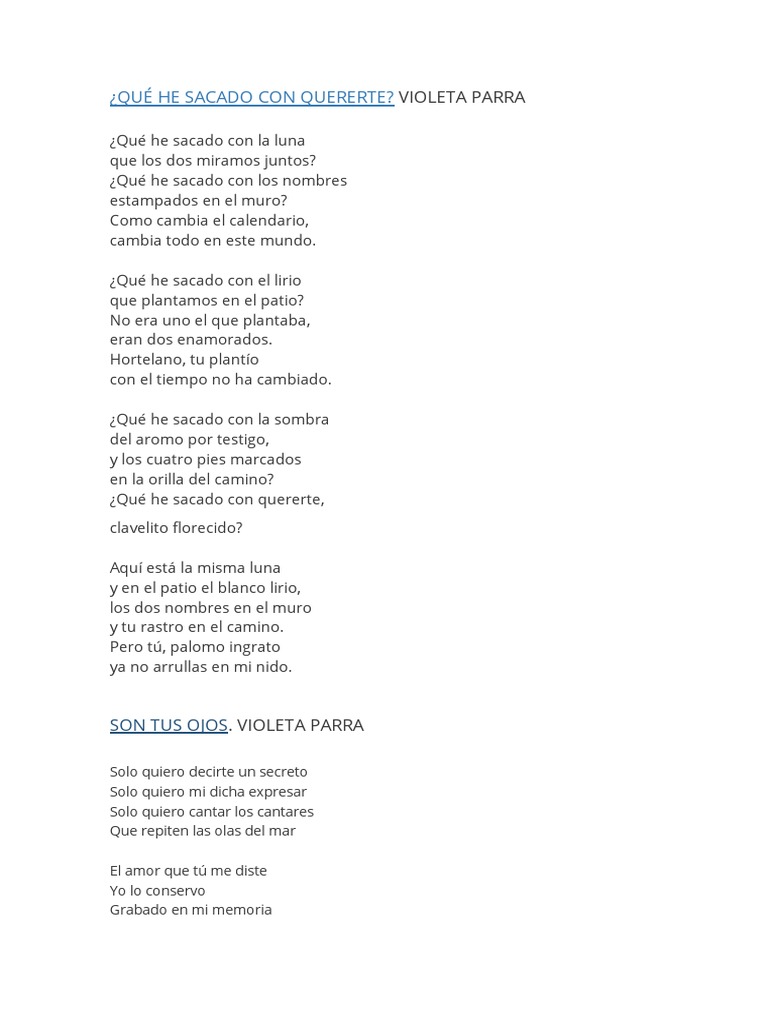 Qué He Sacado Con Quererte | PDF