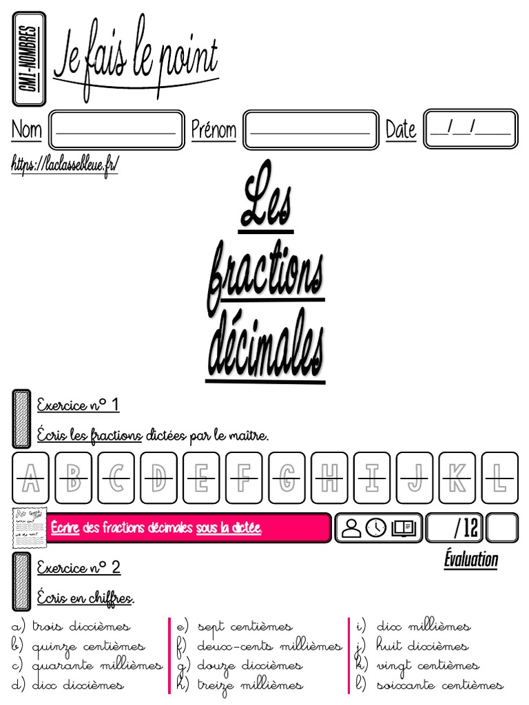 Les Fractions Decimales Cm1 Pdf
