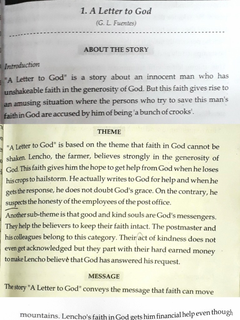 A Letter To God | PDF