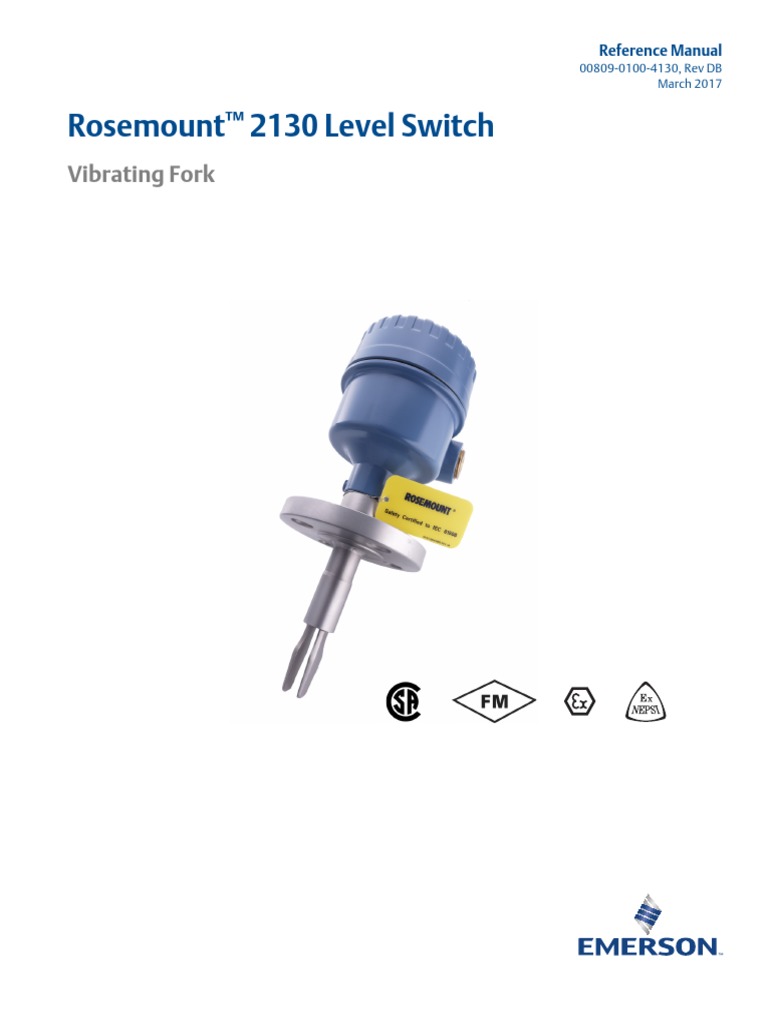 Rosemount-2130-Manual - Vibration Level Switch | PDF