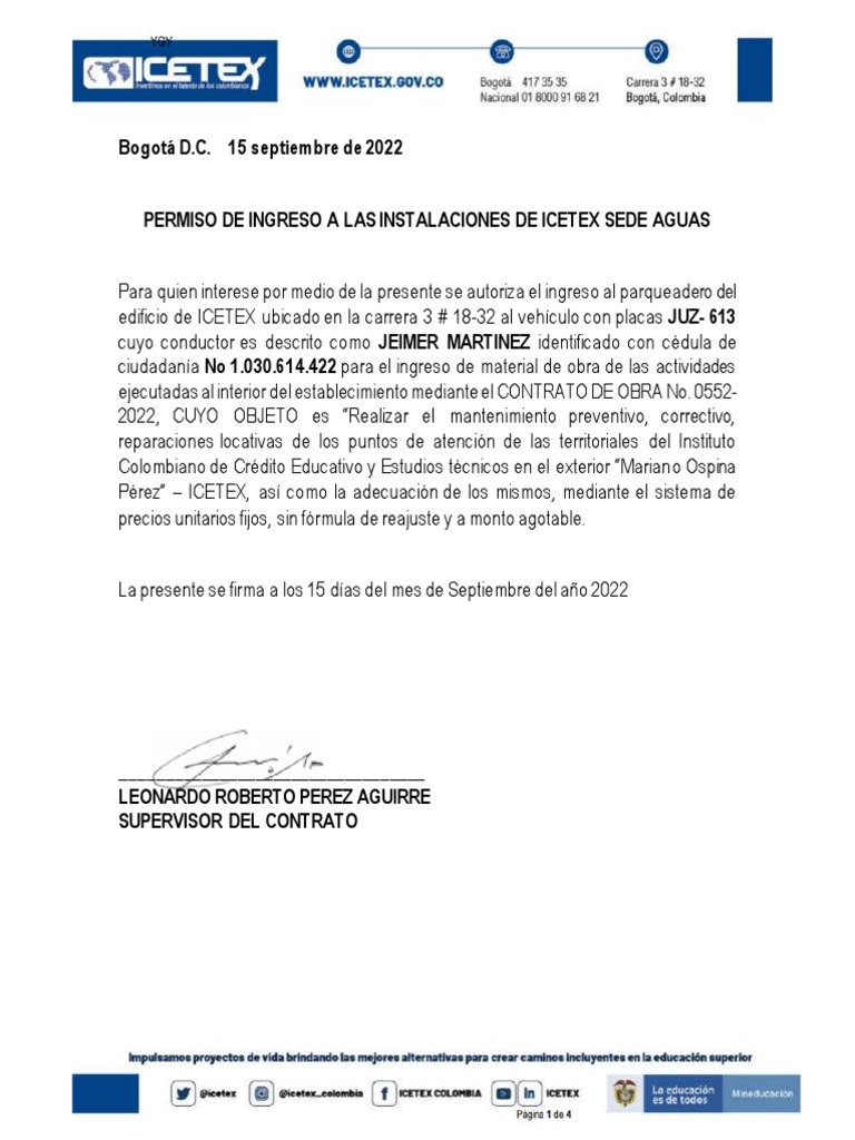 Permiso Acceso | PDF