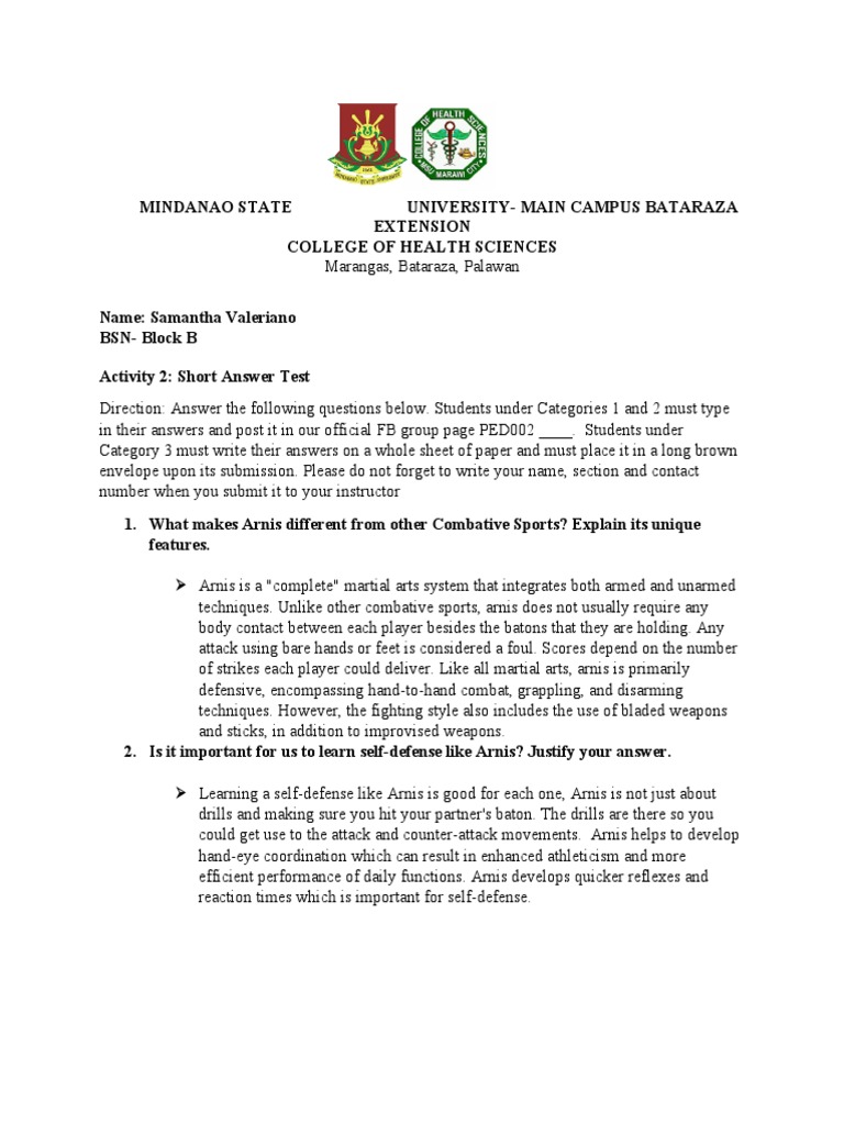 Samantha Valeriano Ped002 | PDF | Self Esteem | Psychological Concepts