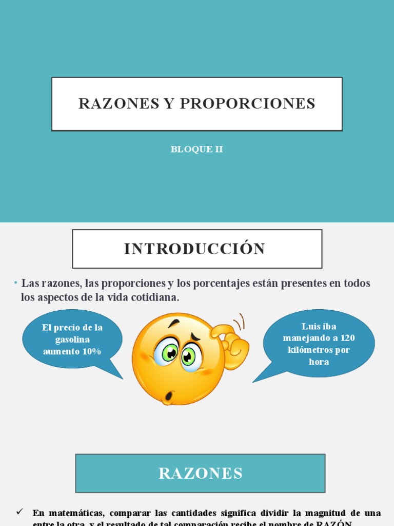 Razones y Proporciones | PDF | Porcentaje