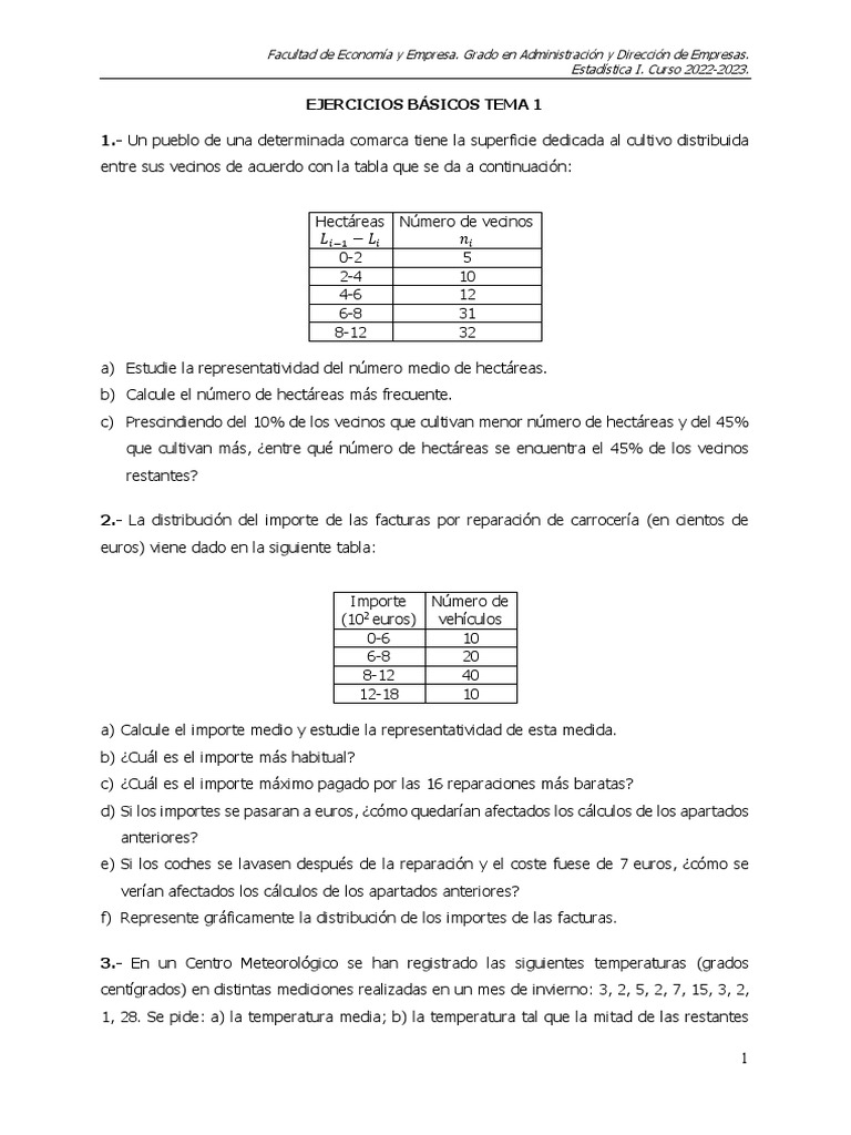 Ejercicios Tema1 22-23 | PDF