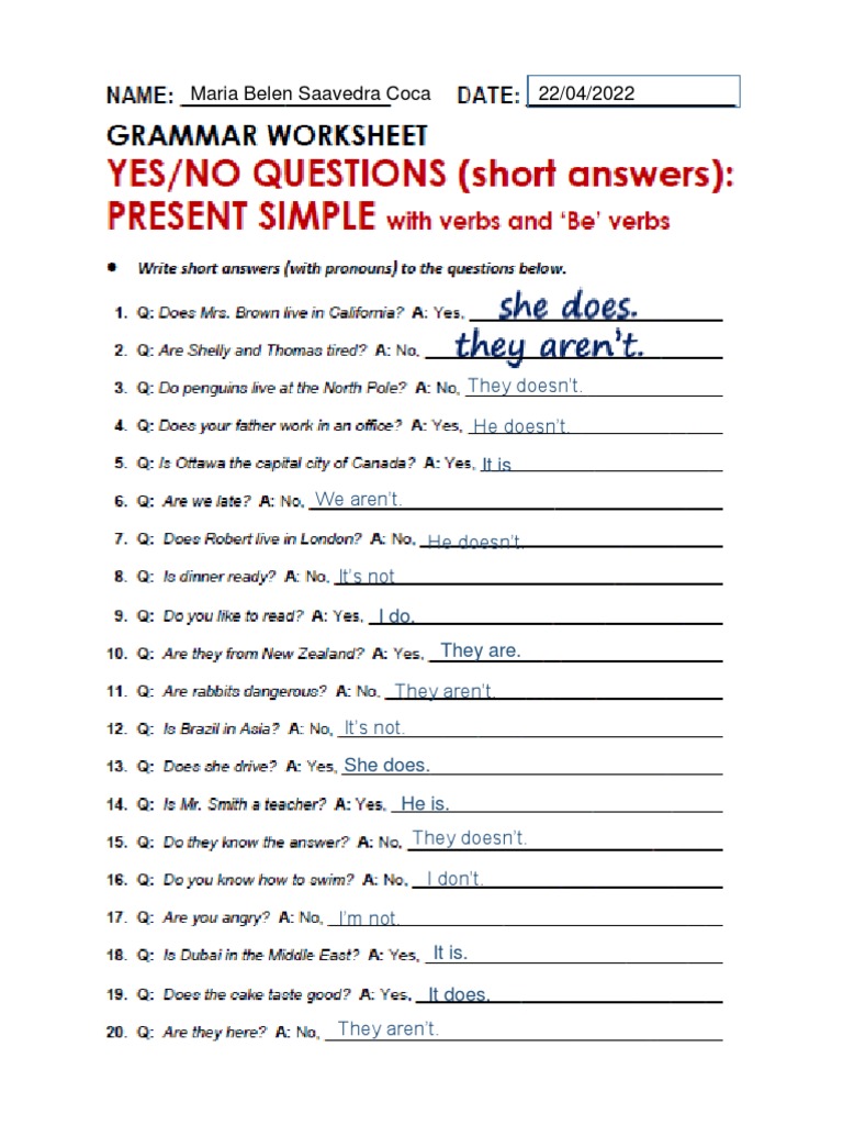 Yes-No Questions | PDF