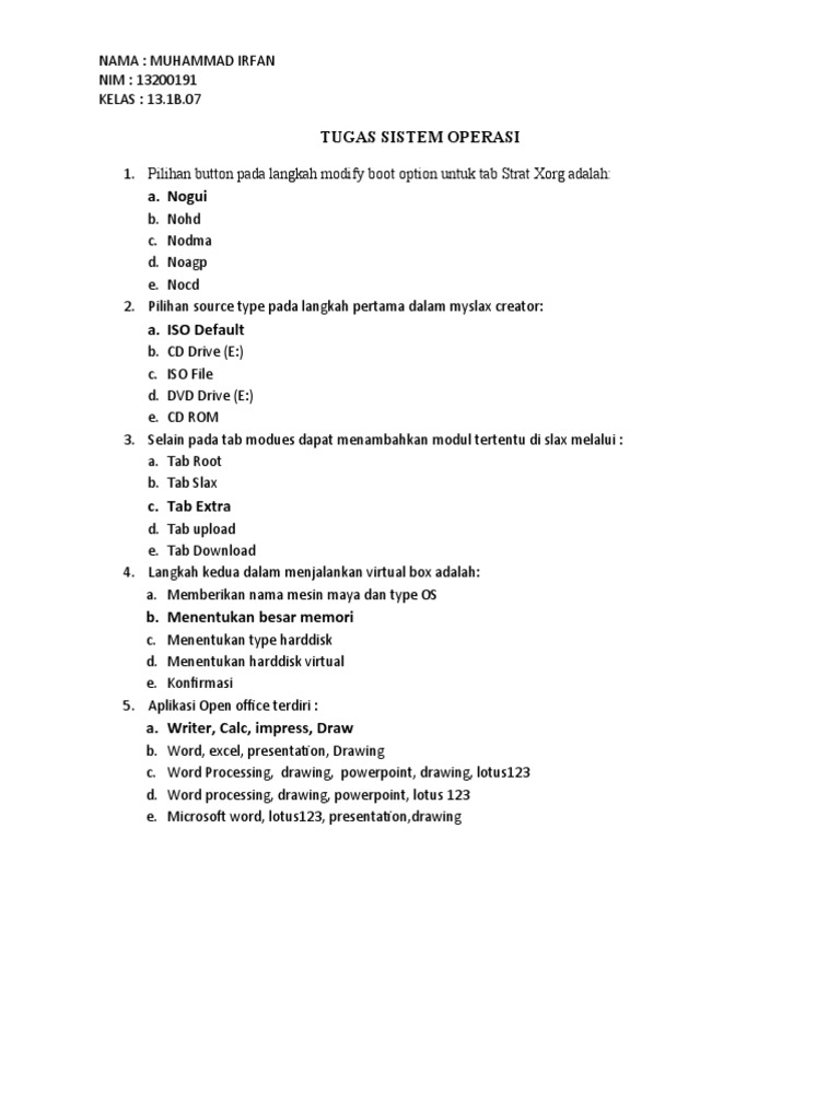 Tugas Sistem Operasi 10 | PDF