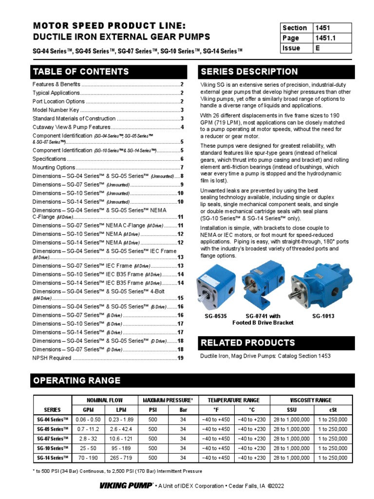 Viking Manual Sec - 1451 | PDF | Pump | Bearing (Mechanical)