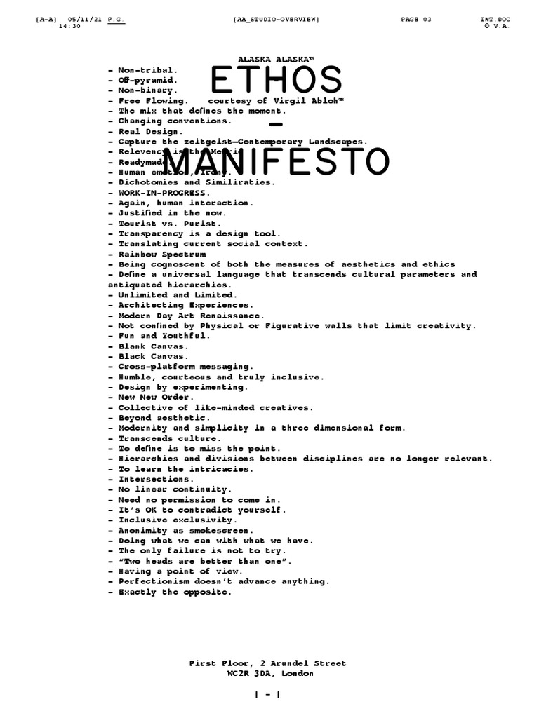 Aa Manifesto | PDF | Cognition | Cognitive Science