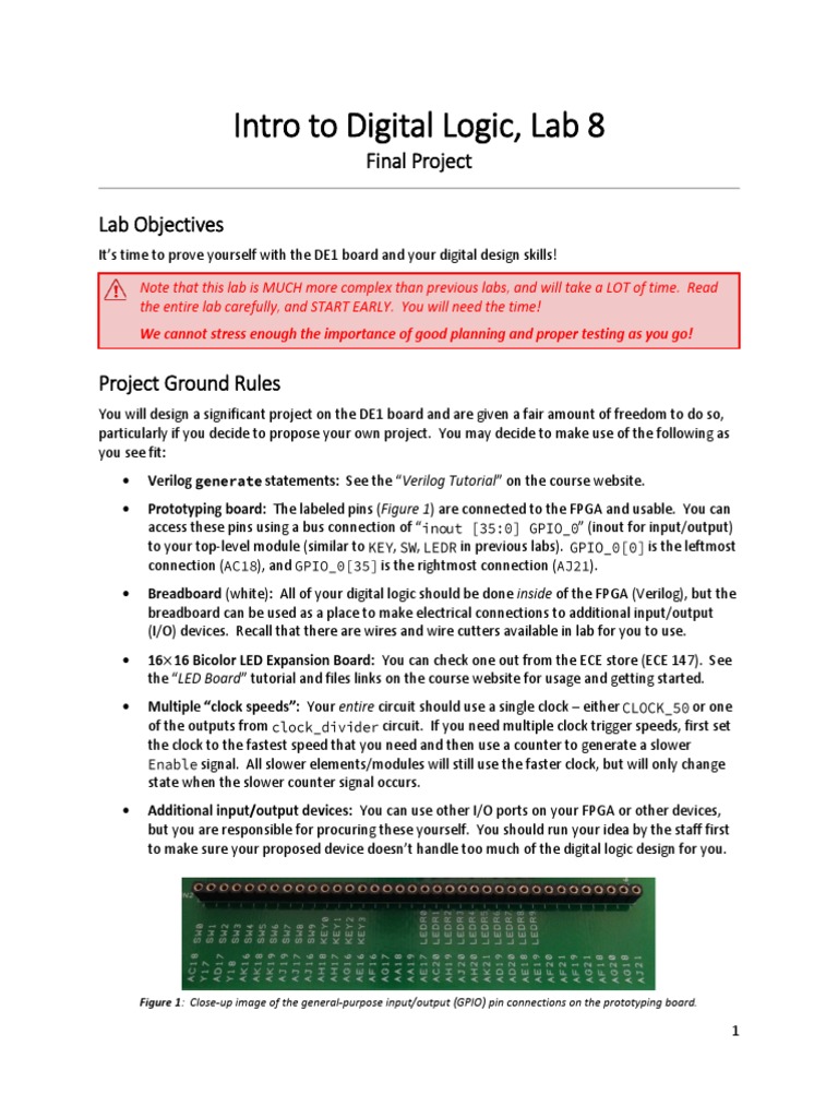 CSE369 Lab8 Wi22 | PDF | Electronics | Electronic Engineering