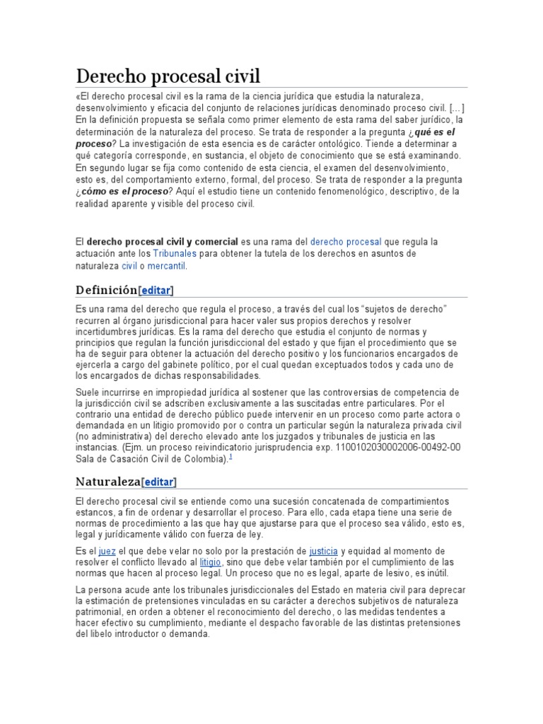Derecho Procesal Civil | PDF | Procedimiento Civil | Esfera pública