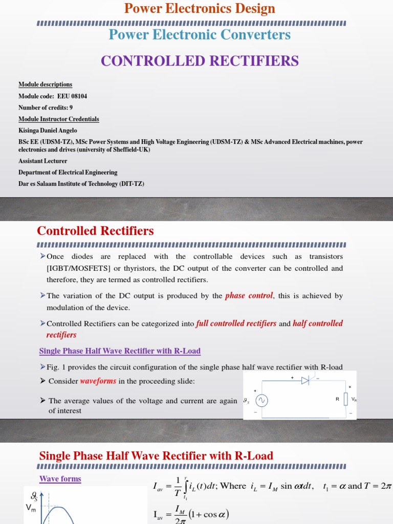 Lecture 4 | Download Free PDF | Rectifier | Power Electronics