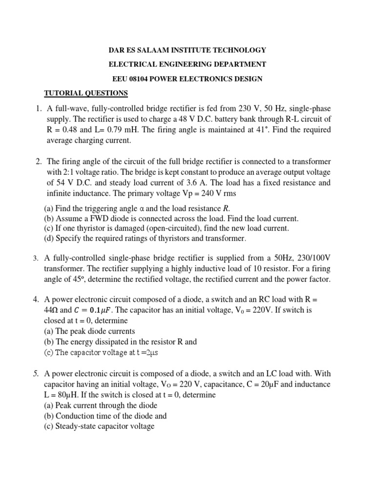 Tutorial | PDF | Rectifier | Root Mean Square