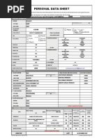 CS Form No. 212 Personal Data Sheet Revised | PDF | Justice | Crime & Violence