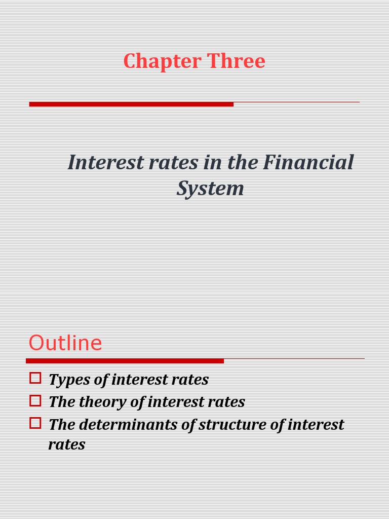 Chapter 3 Interest Rates in The Financial System | PDF | Interest ...