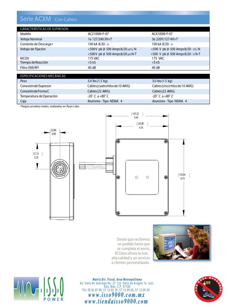 Supresor de Picos Ac Data - Ac4100m-F-07-2 | PDF | Ingenieria Eléctrica ...