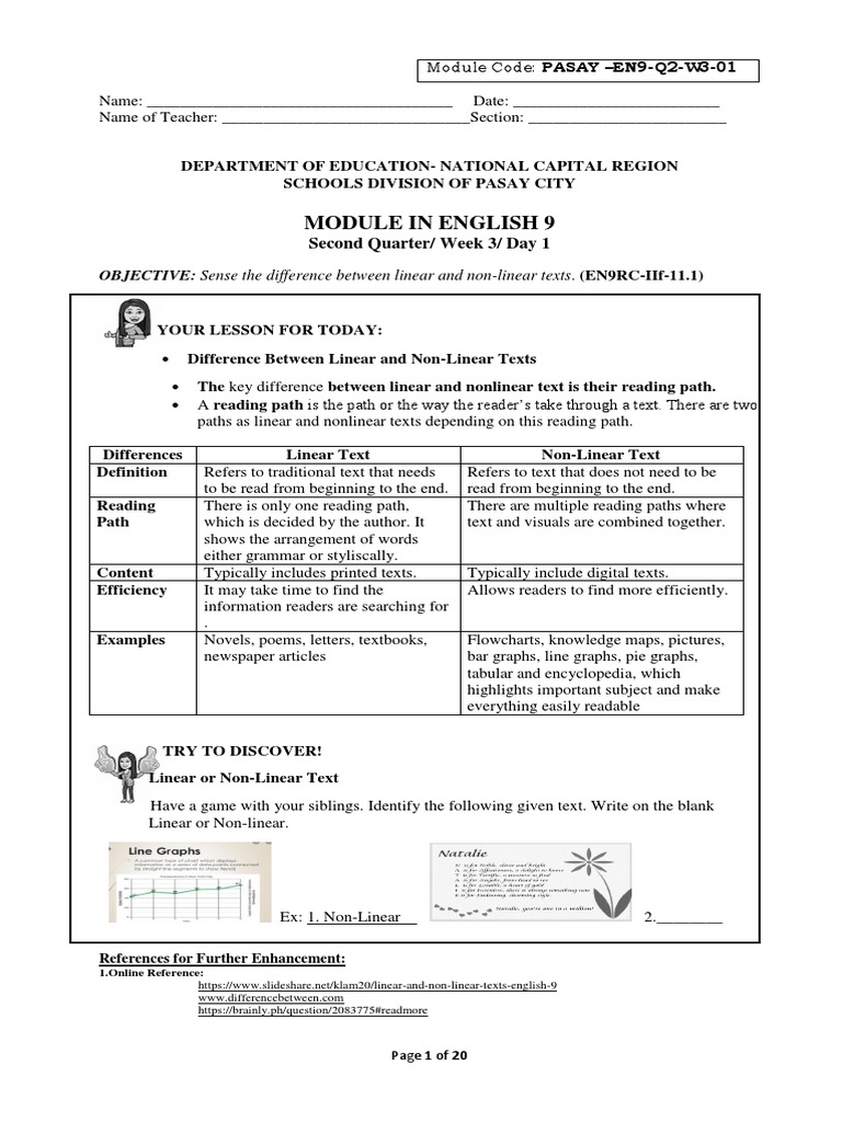 2 English 9 q2 Week 3 | PDF | Nutrition Facts Label | Room