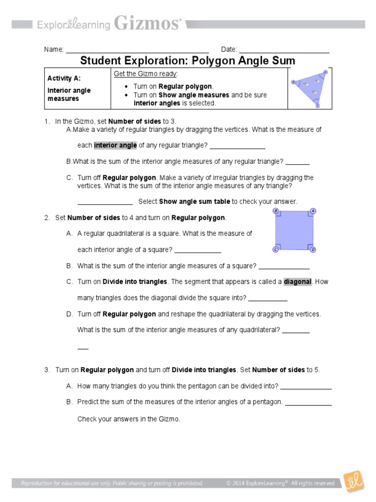 Polygon Angle Sum Gizmo | PDF | Polygon | Triangle