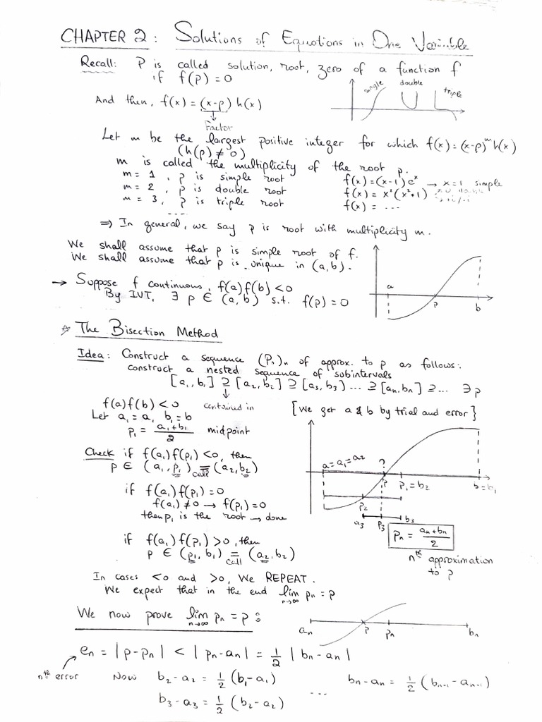 Chapter 2 Solutions of Equations in One Variable | PDF