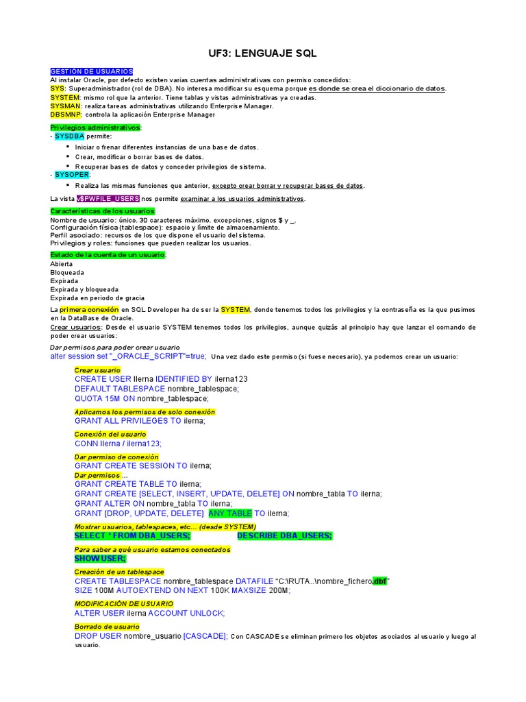 Base de Datos B | PDF | SQL | Objeto (informática)