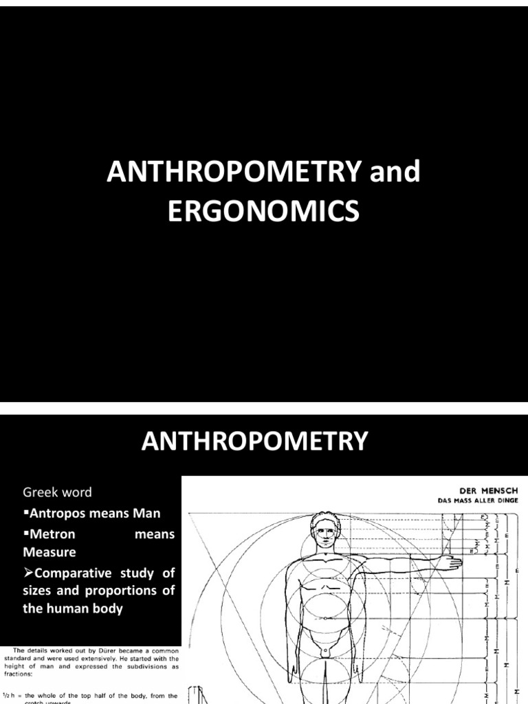 ANTHROPOMETRY | PDF | Human Factors And Ergonomics | Anthropometry