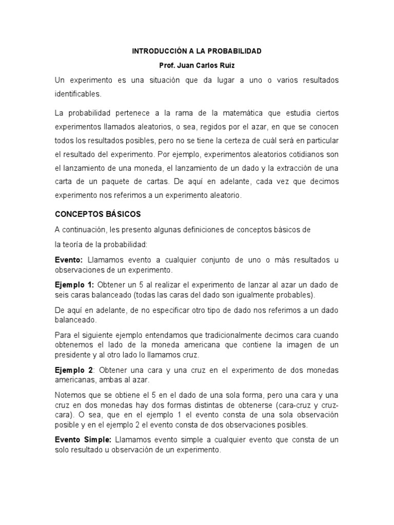 Introducción A La Probabilidad | PDF | Probabilidad | Teoría de probabilidad