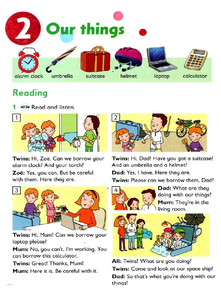 Our Things - Reading Comprehension | PDF