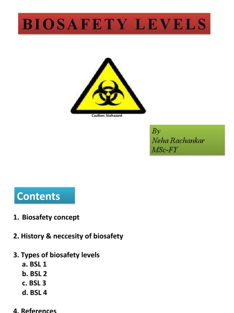 Biosafety Levels Ppt-130831011508-Phpapp01-160517175355 | PDF | Medicine | Biology