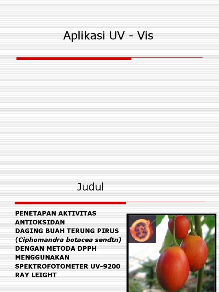 Aplikasi UV - Vis | PDF