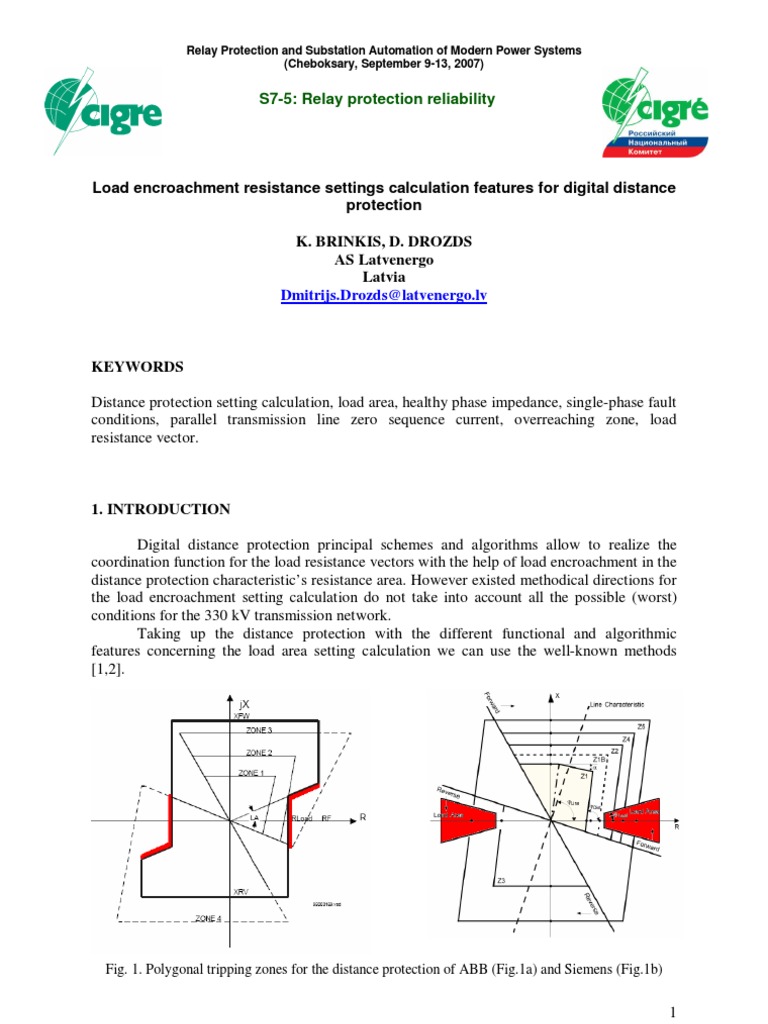 Load Encroachment Resistance Settings Calculation Features For Digital ...