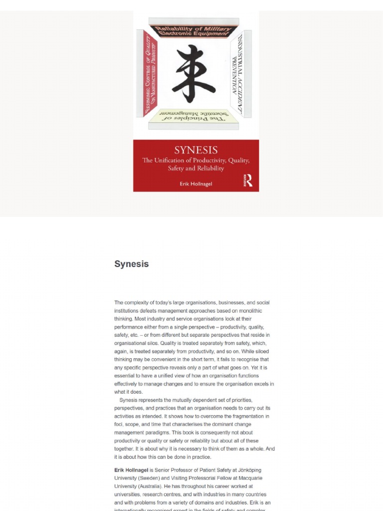 DESBLOQUEADO Synesis Erik Hollnagel 2022 | PDF | Information Science ...