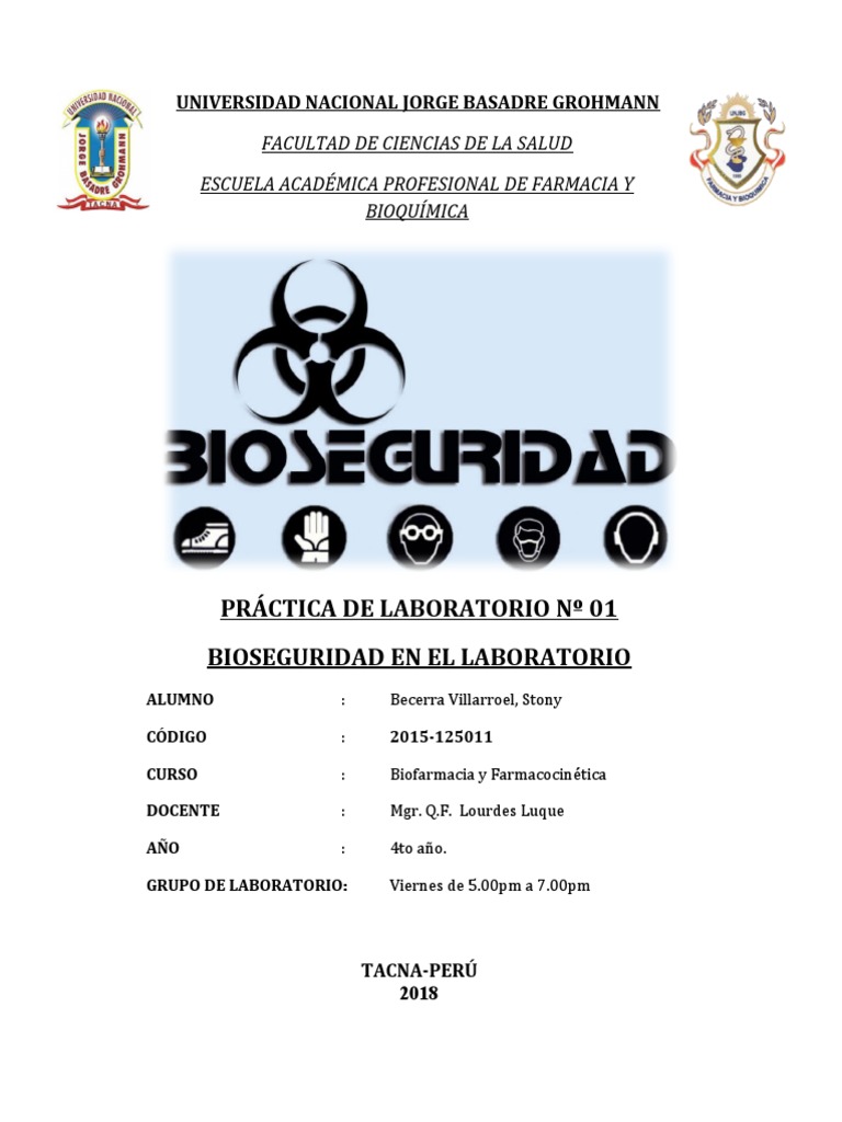 Practica 01 Bioseguridad | Descargar gratis PDF | Laboratorios | Residuos
