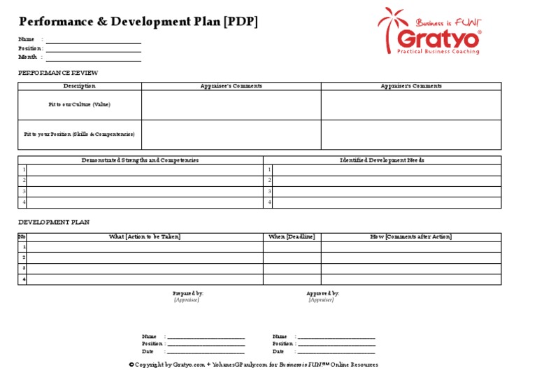 Business Is FUN! - Kunci 9 Performance & Development Plan (PDP) | PDF