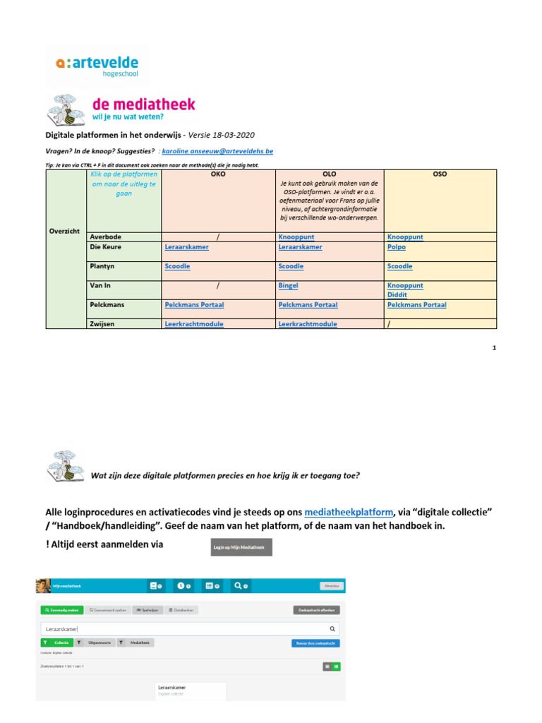 Digitale Platformen Onderwijs | PDF