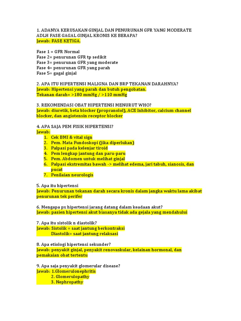 Soal Ipd P Ginjal | PDF