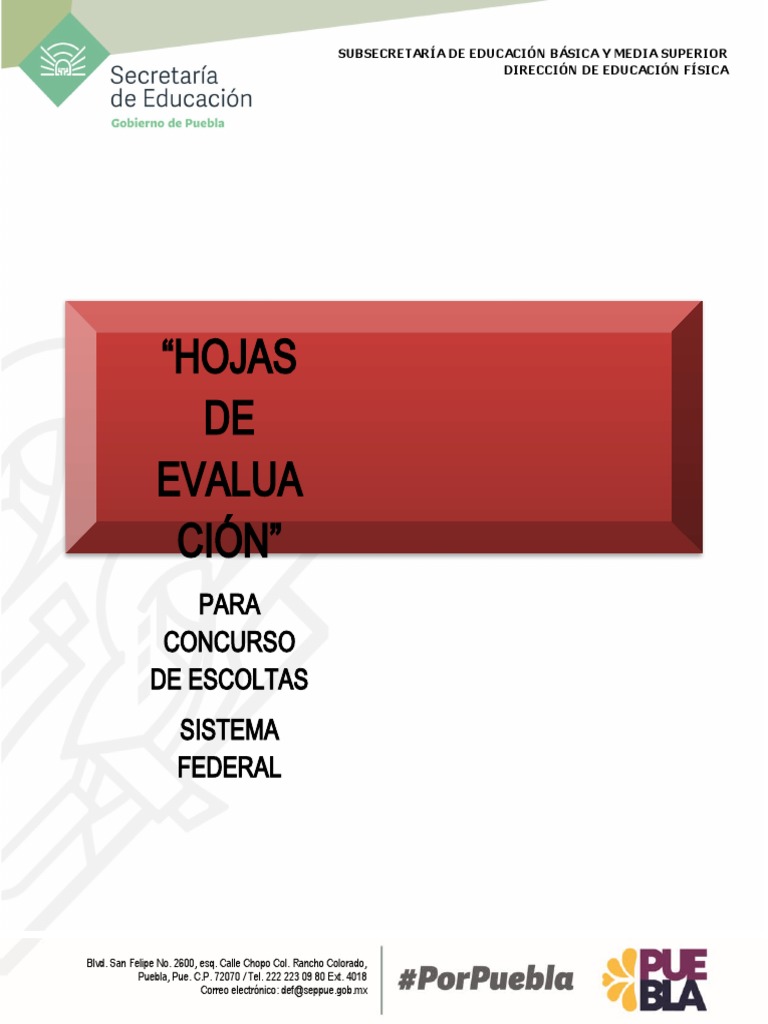 9 Hojas Eval Concurso de Escoltas Sist Fed 22 23 Def | PDF