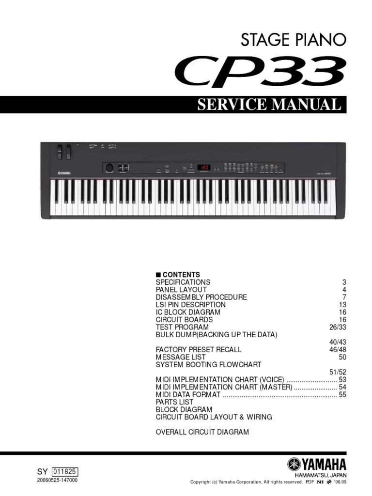 Yamaha cp33 SM | PDF | Input/Output | Solder