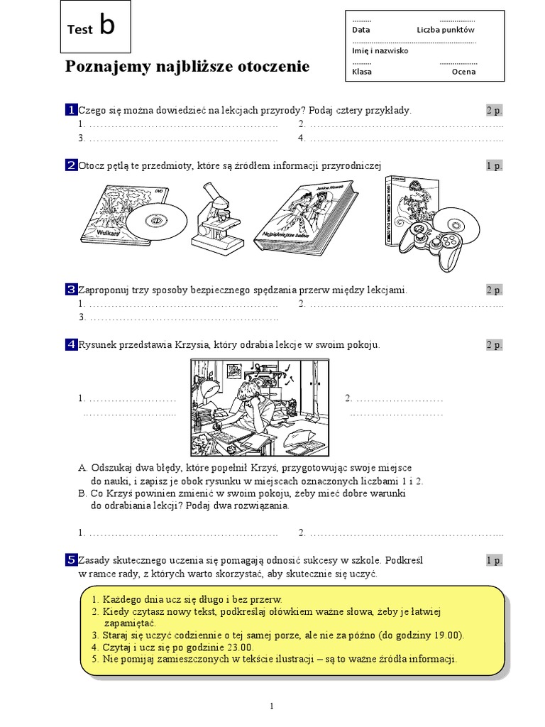 Przyroda KL 4 Poznajemy - Otoczenie - Wersja - B | PDF