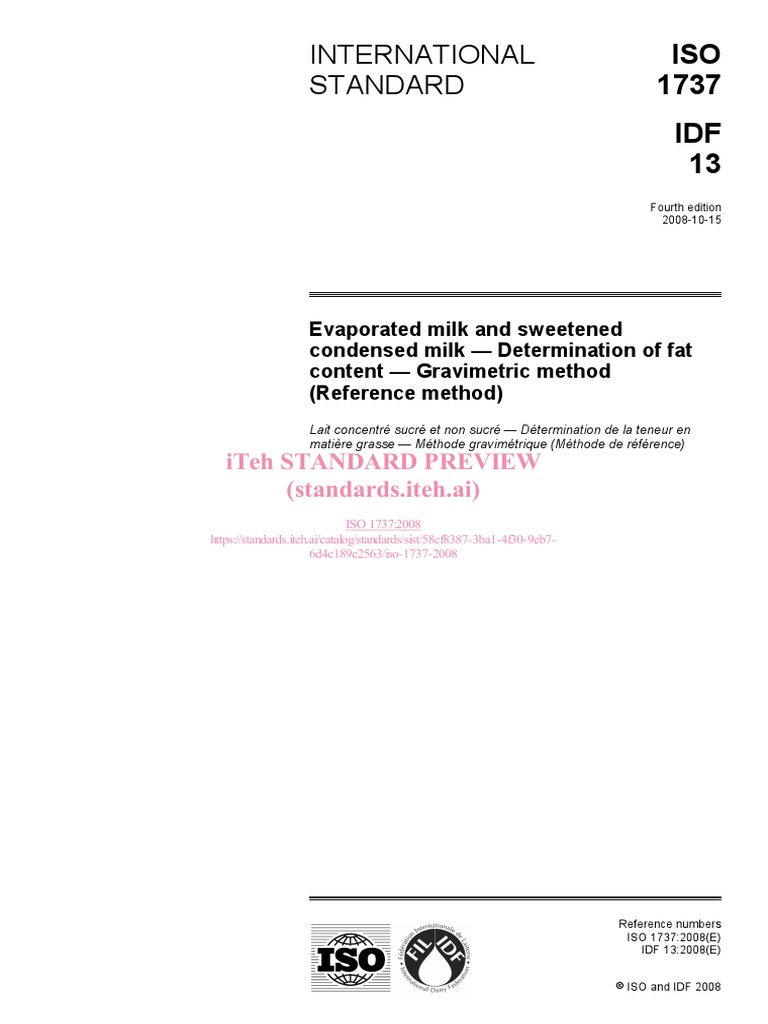 Iso 1737 2008 | PDF | International Organization For Standardization | Physical Sciences