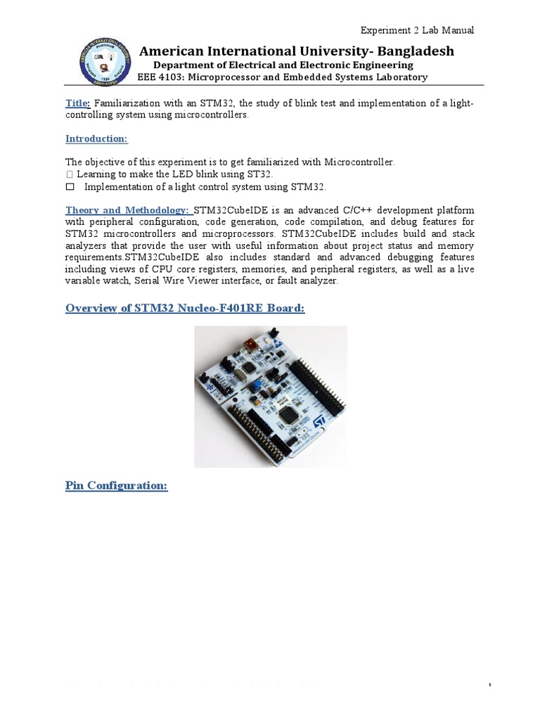 Maes Mid Lab Exp-2 Student | PDF | Microcontroller | Electrical Engineering