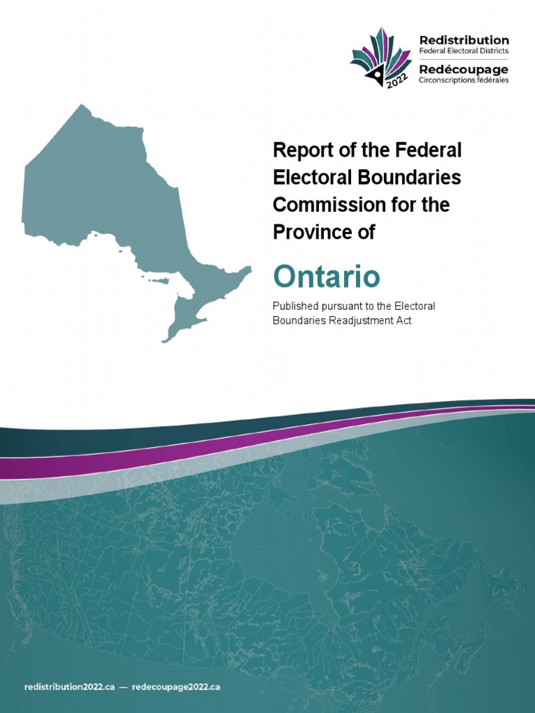 2023 Riding Redistribution Final Report | PDF | Ontario | Census