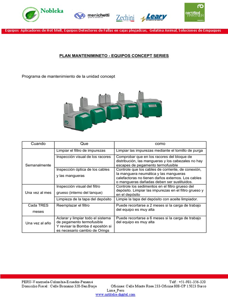 Ro-PLAN MANTENIMIENTO Robatech | PDF | Bienes manufacturados