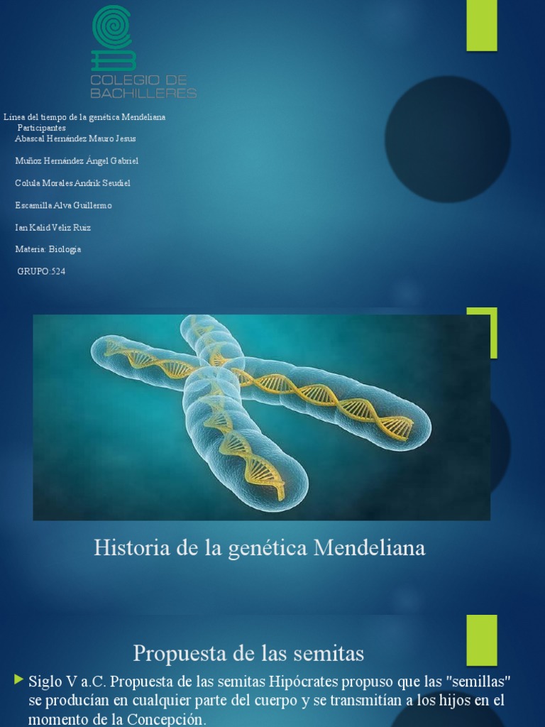 Línea Del Tiempo de La Genética Mendeliana - 524 | Descargar gratis PDF | Adn | Genética