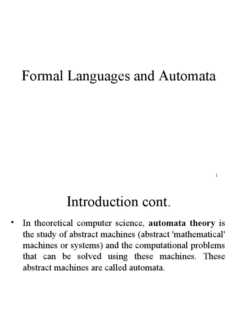 Automata 1 | PDF | Automata Theory | Models Of Computation