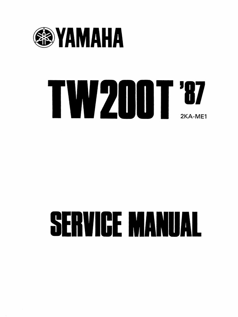 tw200 8705 Service Manual | PDF