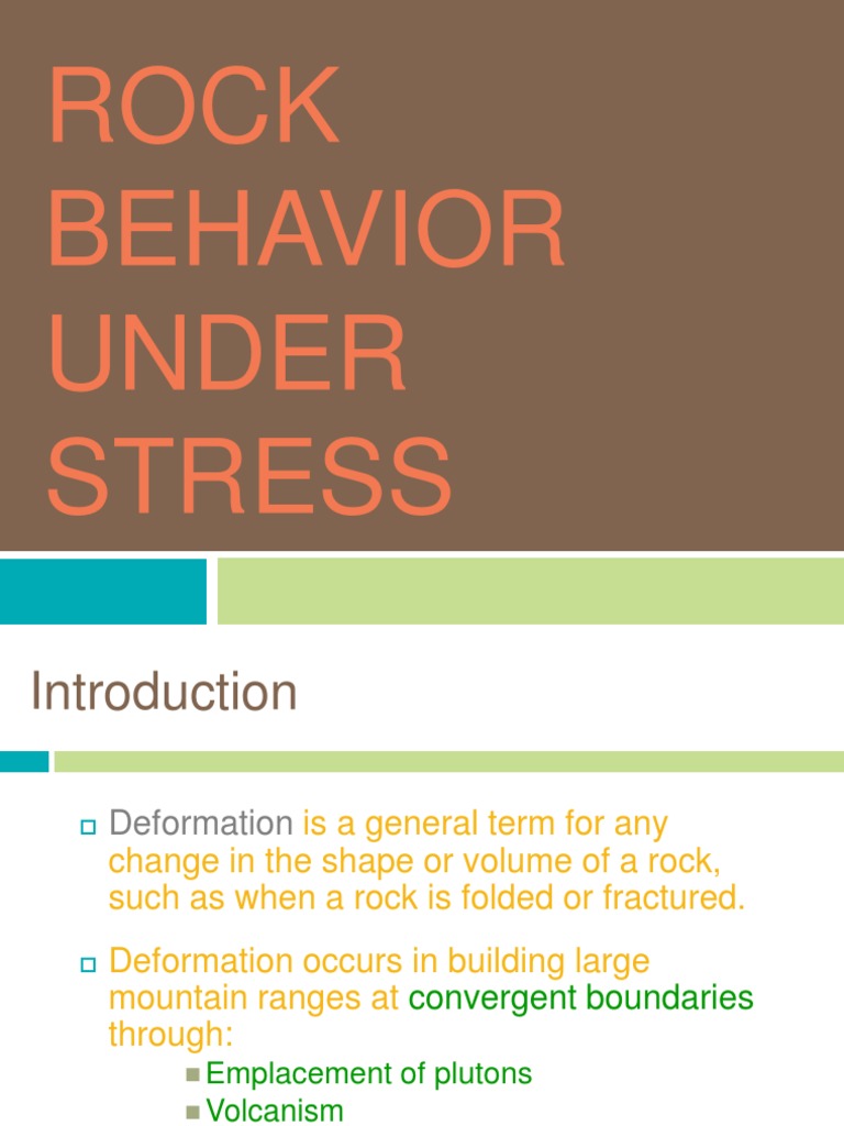 Rock Behavior Under Stress | PDF | Fault (Geology) | Plate Tectonics