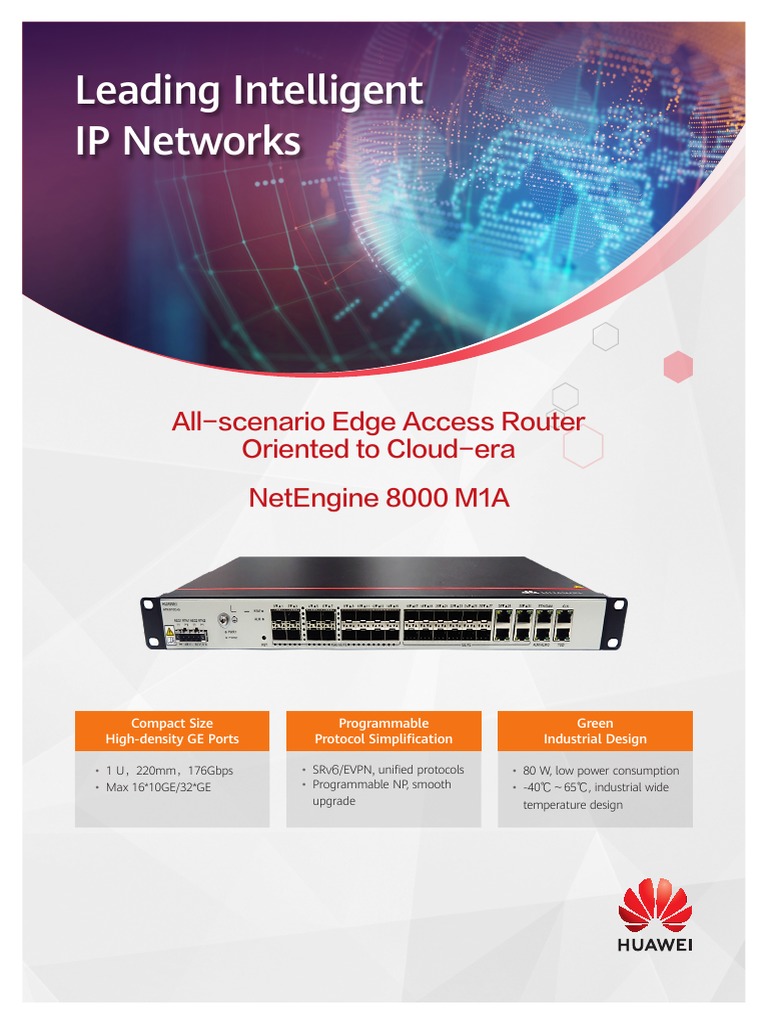NetEngine 8000 M1A Brochure | PDF | Networking | Multiprotocol Label ...