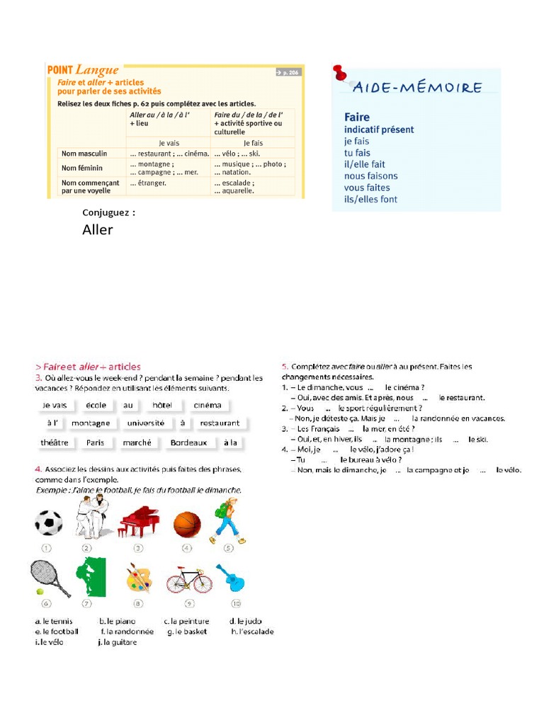Parler de Ses Activités | PDF
