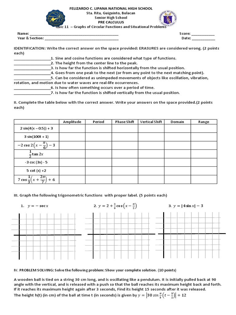 Phase Shift | PDF | Trigonometric Functions | Mathematics