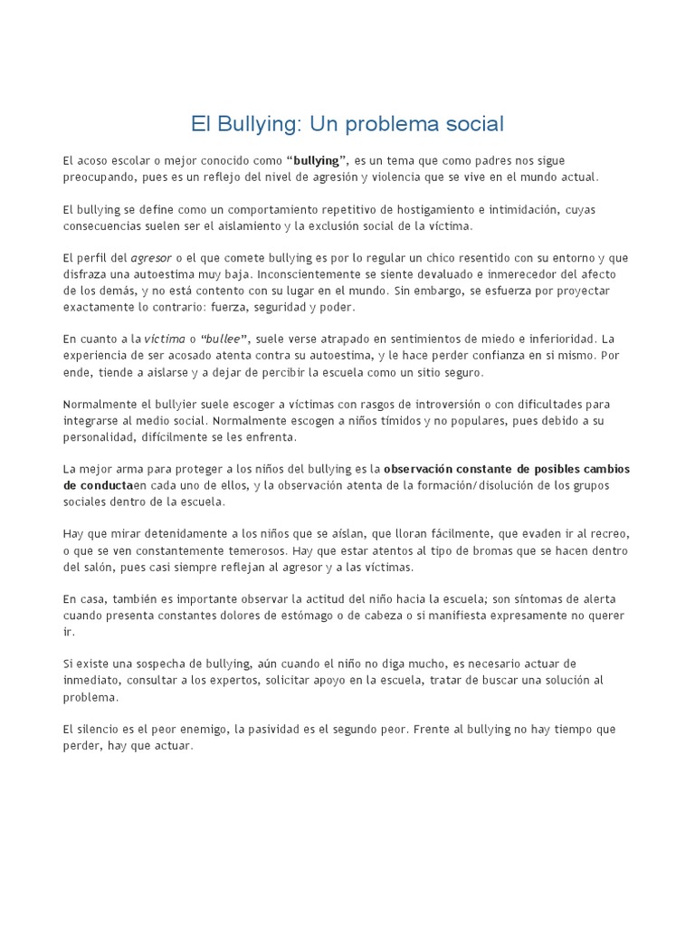 Bullying Descargar Gratis Pdf Violencia Injusticia